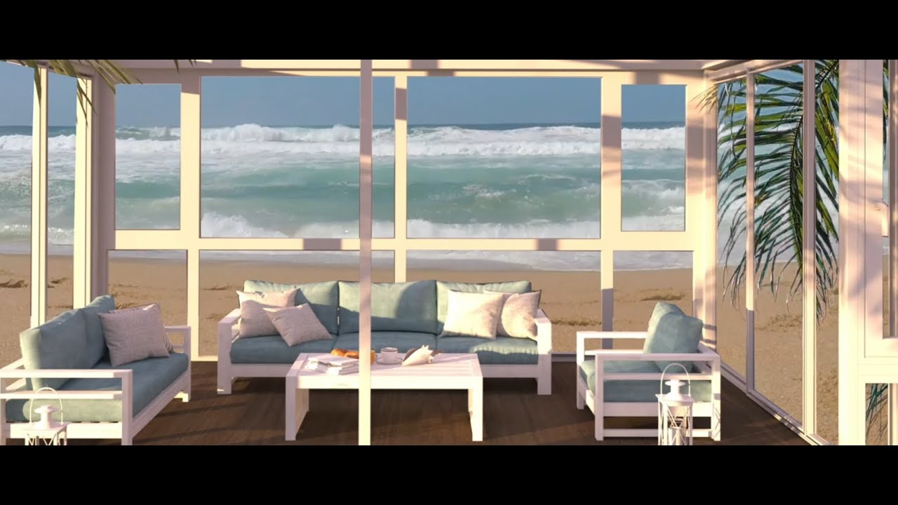 Beach Relaxing seating area - YouTube
