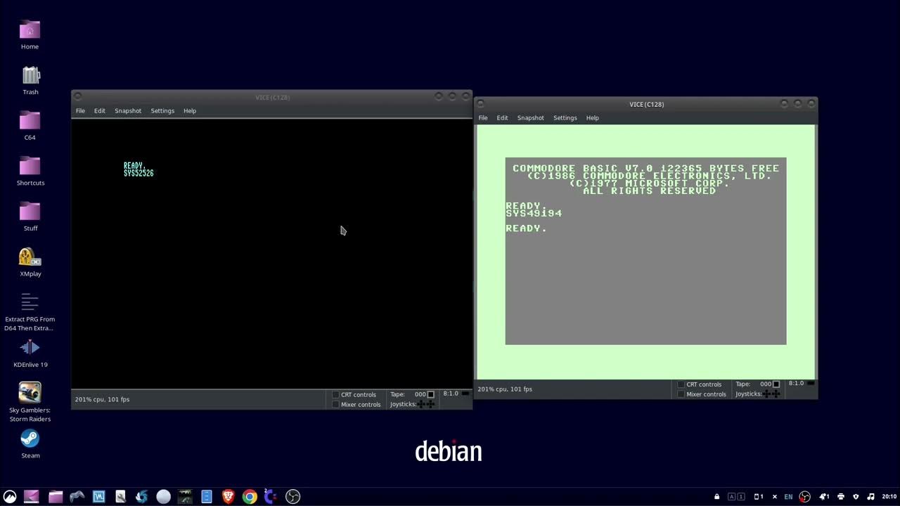 Switch From 40 To 80 Column Screen In C128 VICE Using SYS - YouTube