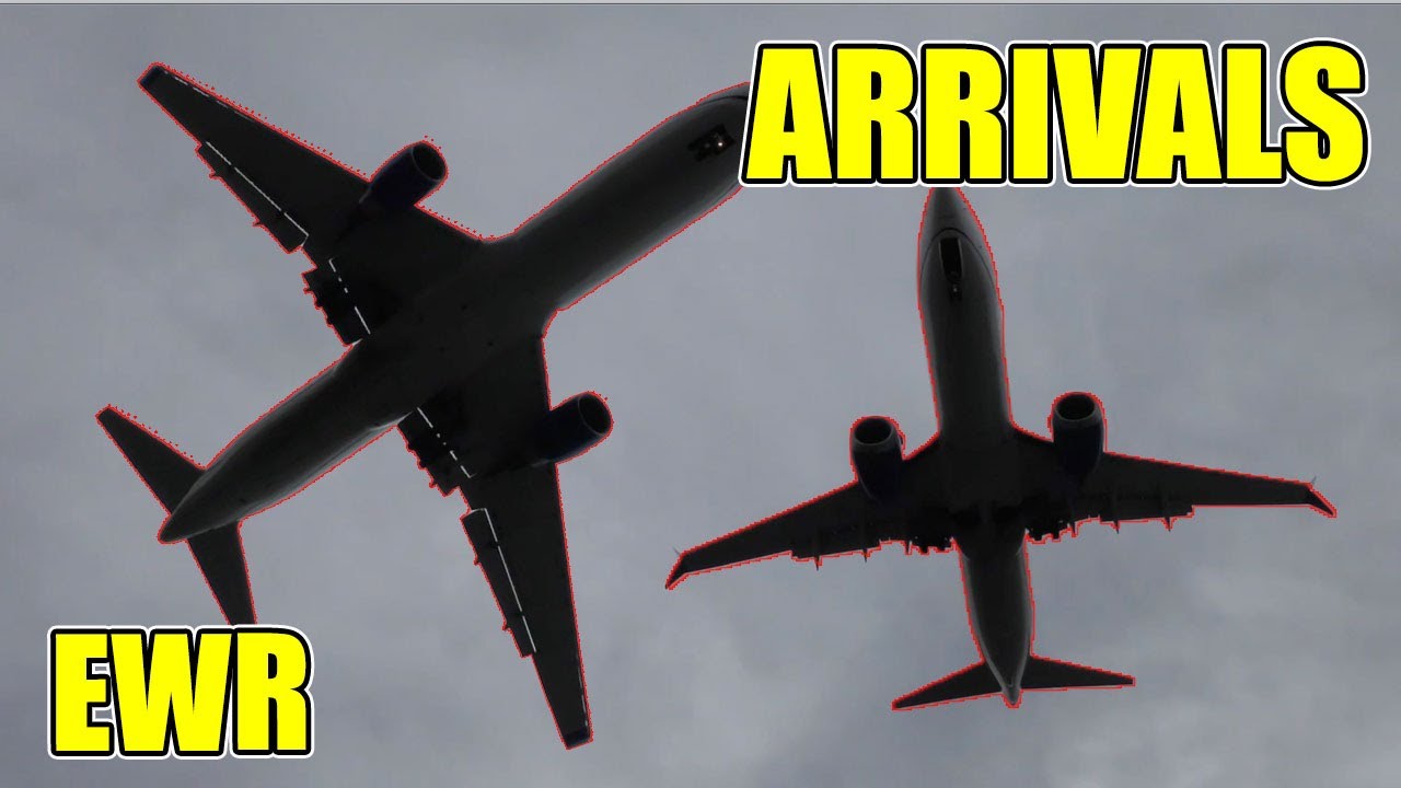 NEWARK AIRPORT | JET PLANES LANDING | ARRIVALS | CROSS WIND - YouTube