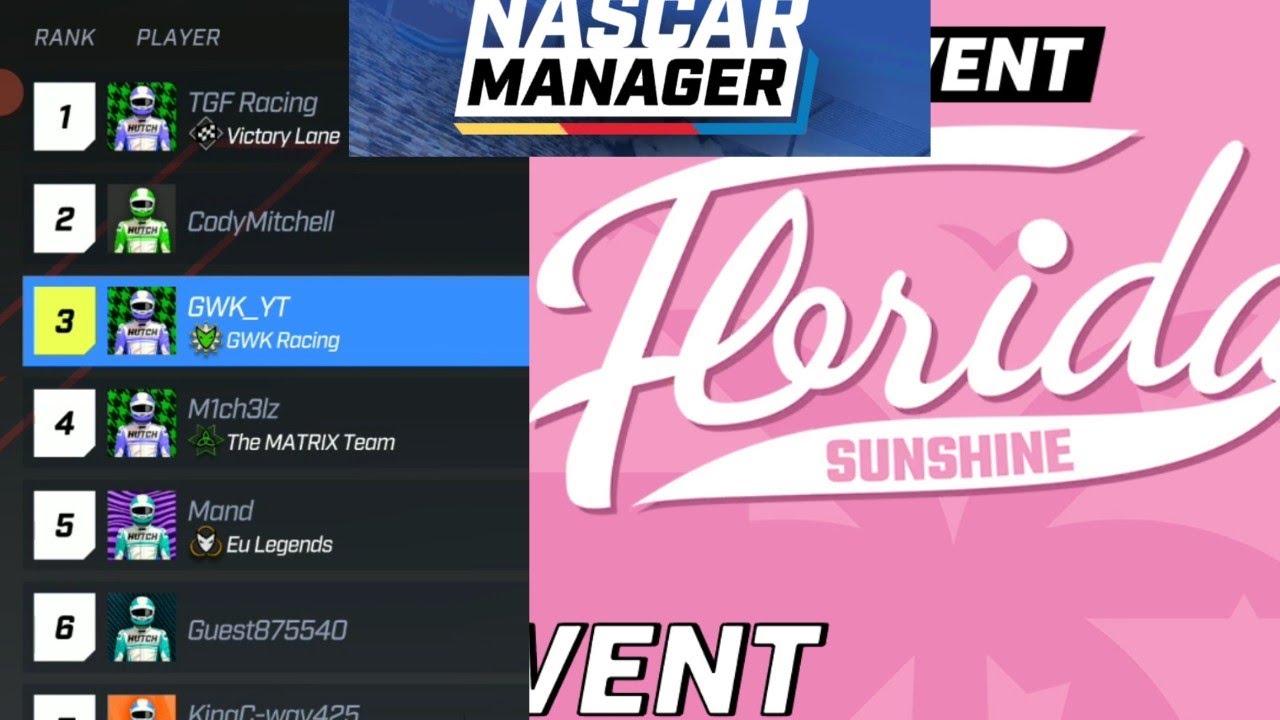 Nascar Manager | A Podium Finish With Good Strategies - YouTube
