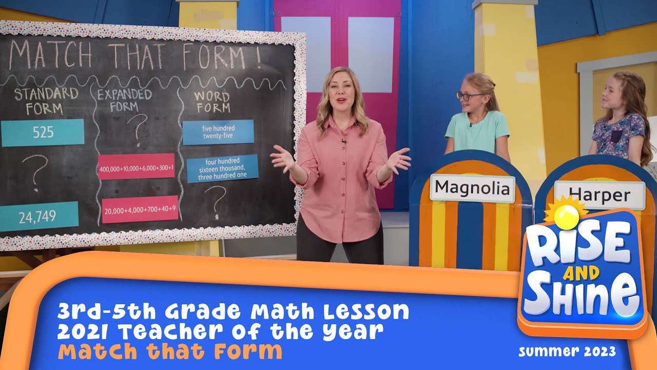 “Rise and Shine” 3rd-5th Grade Math Lesson with 2021 ATOY Susanna Post ...