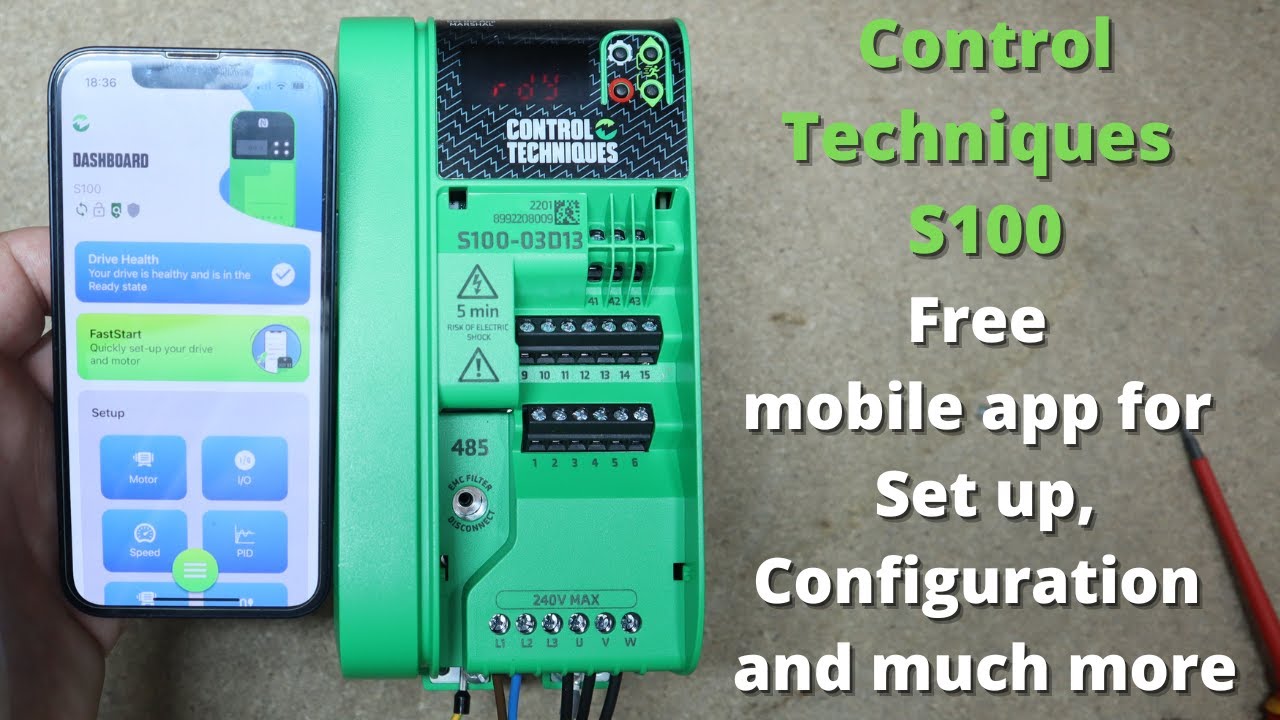 Control Techniques S100 drive commissioning, Factory reset and Local ...