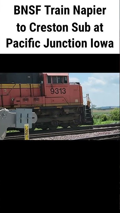 BNSF Train Napier to Creston Sub at Pacific Junction Iowa #shorts - YouTube