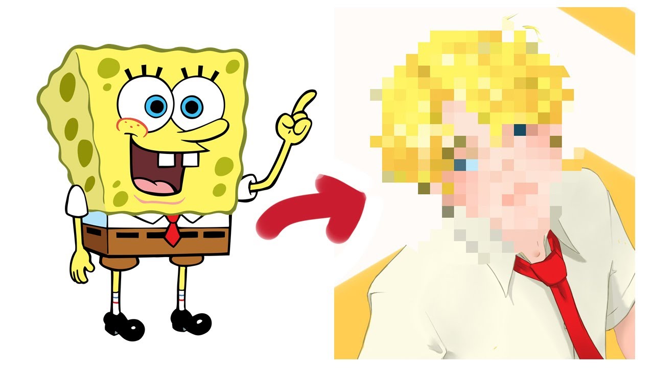 SPONGEBOB SQUAREPANTS - My Human Version [speedpaint] - YouTube