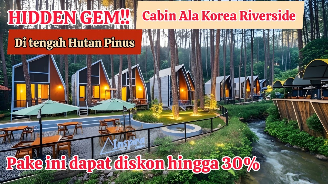 HIDDEN GEM‼️ Cabin Riverside Estetik Tengah Hutan Pinus | Review ...