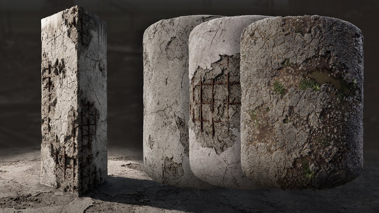 UE5 Concrete Material Blend with Vertex painting and Nanite ...