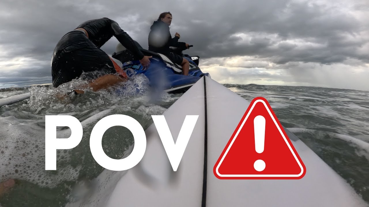 JET-SKI BROKEN WHILST SURFING CYCLONE ALFRED! (RAW POV) - YouTube