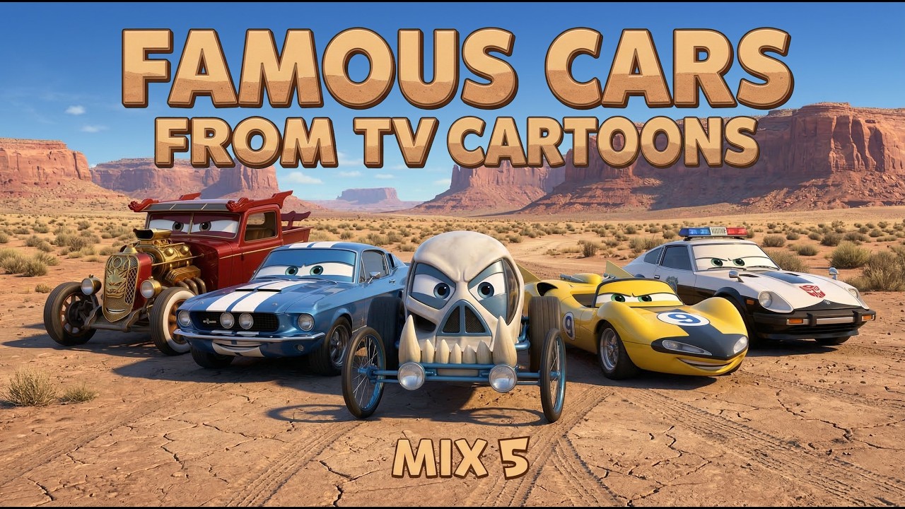 Famous Cars from TV Cartoons Mix 5 - YouTube