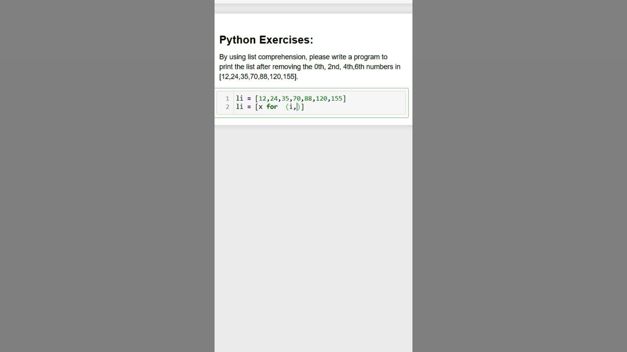 Python Challenging Programming Exercises Level 2 Learning Python Shorts Python3 Youtube