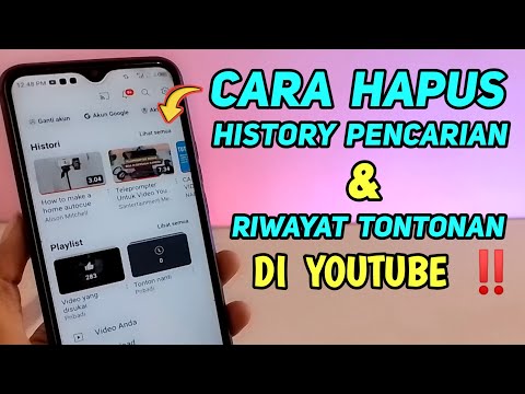 CARA MENGHAPUS OTOMATIS RIWAYAT PENCARIAN DAN TONTONAN DI YOUTUBE | CARA HAPUS HISTORY TONTONAN