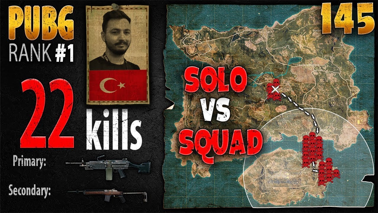 [Eng Sub] PUBG Rank 1 - Mithrain 22 kills [EU] Solo vs Squad TPP ...