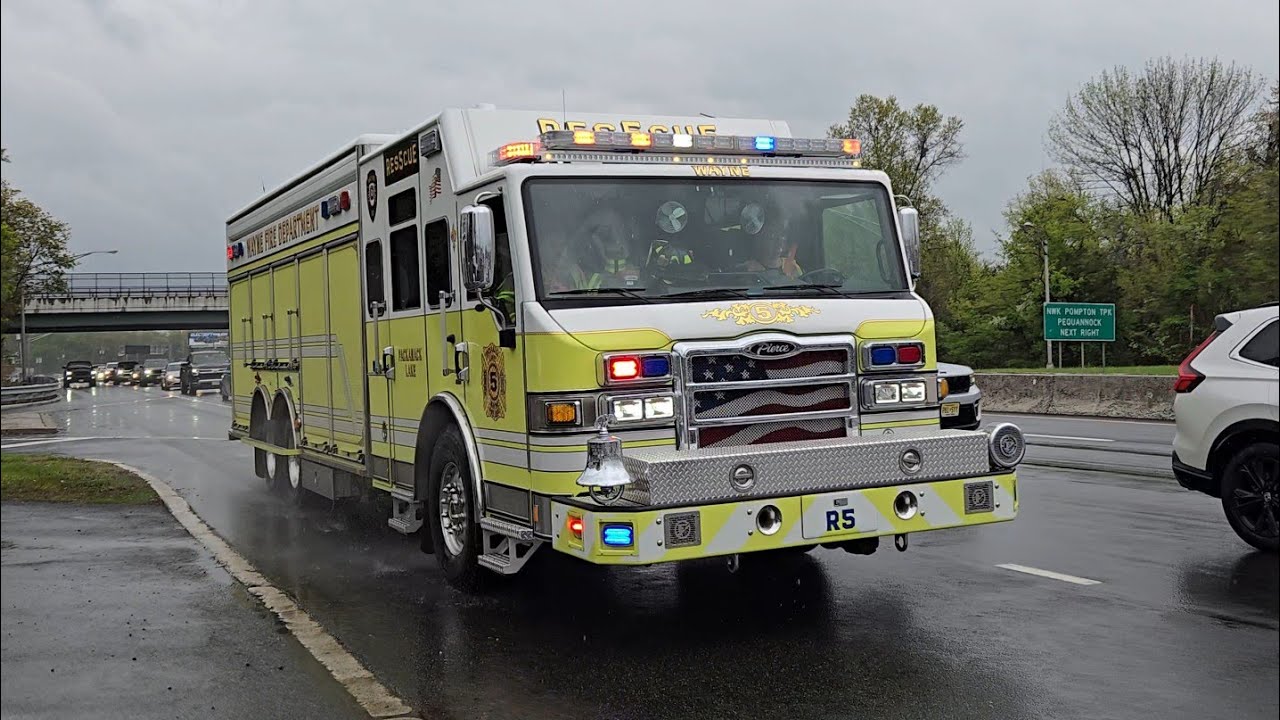 (4/26/25) Wayne, NJ Fire Department Rescue 5 Responding - YouTube