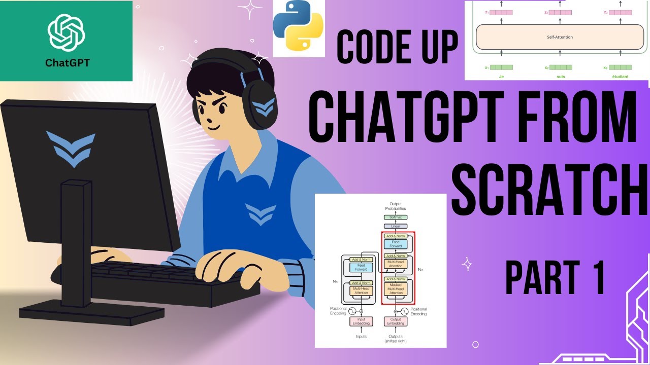 Code up ChatGPT from scratch: Part 1 (MultiHeaded Attention) - YouTube