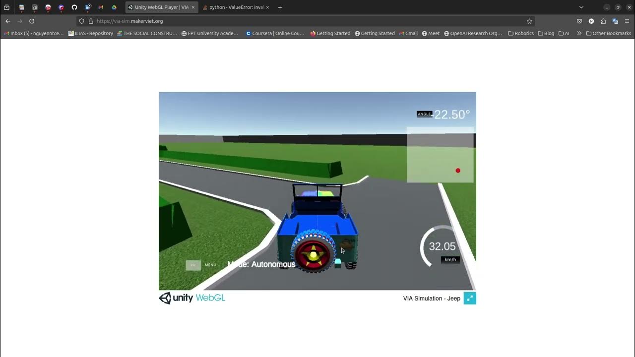 Autonomous Car System with Unity Simulation using Computer Vision Algorithms - YouTube