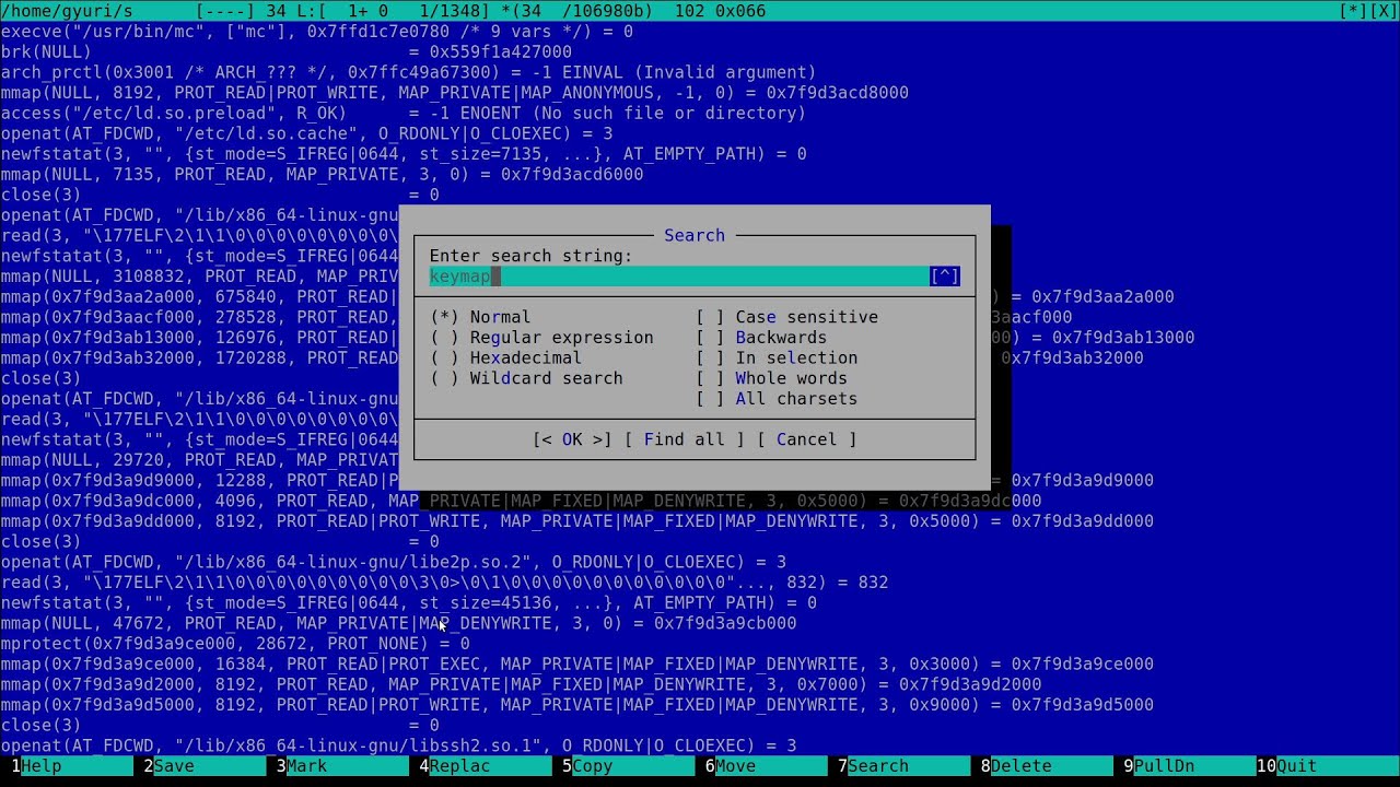Midnight Commander #1 mc keymap and shortcuts - YouTube
