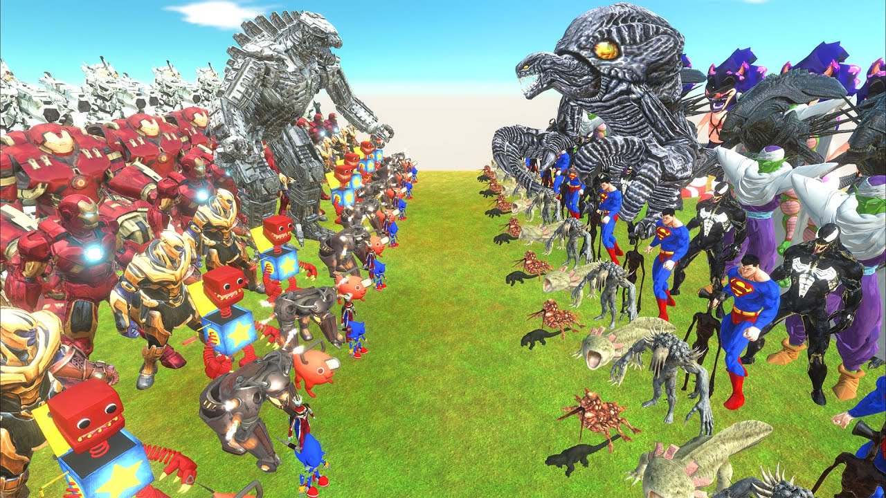 ROBOT ALIEN WAR - ROBOT TEAM vs ALIEN TEAM - Animal Revolt Battle ...