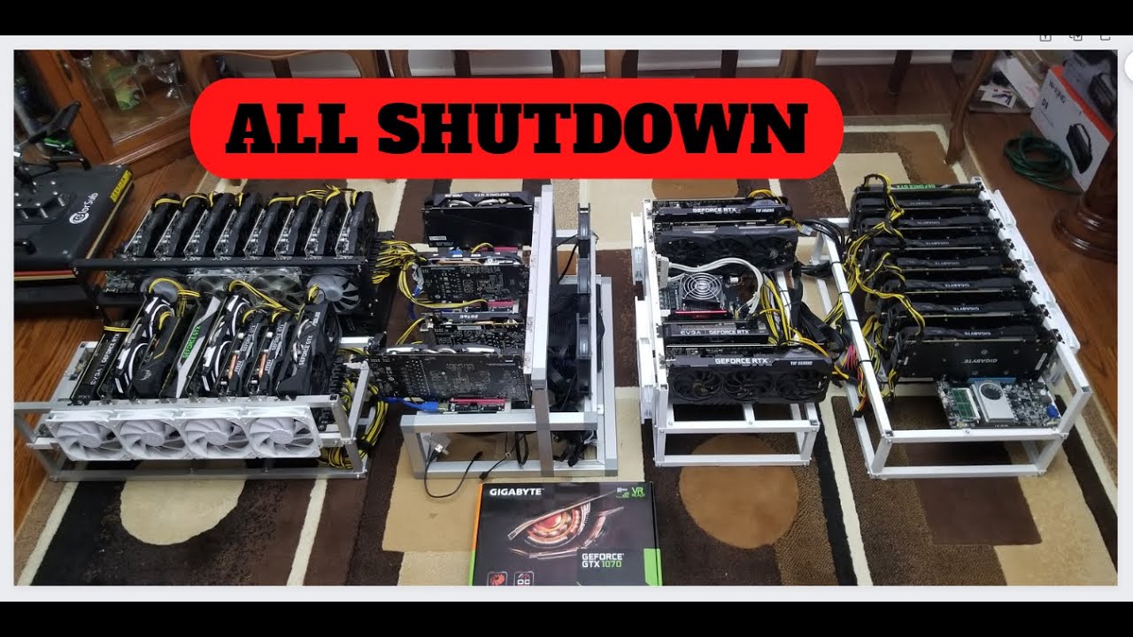 Shutdown all my mining rigs - YouTube
