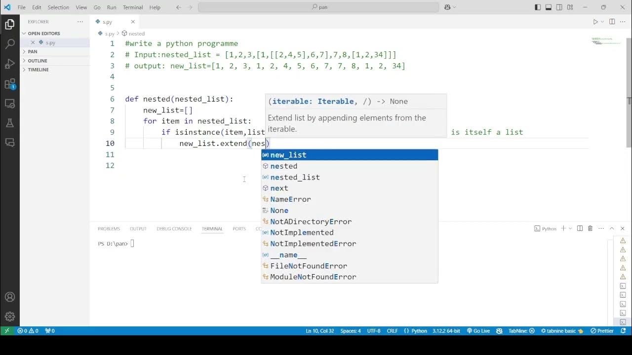Python Coding Interview Questions in 2024 I Nested_List - YouTube