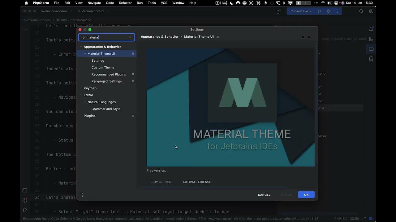 Tidying up PHPStorm pt 2 - A 5 Minute Window - YouTube