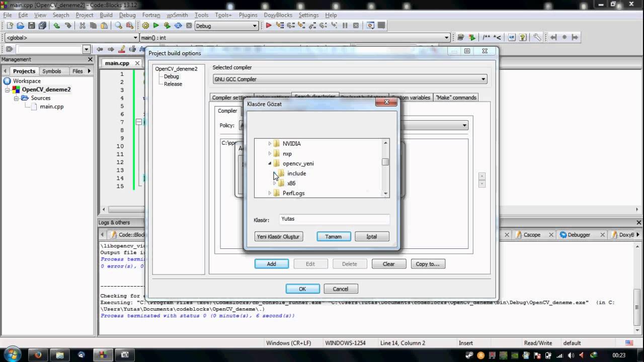 Opencv Codeblocks Youtube