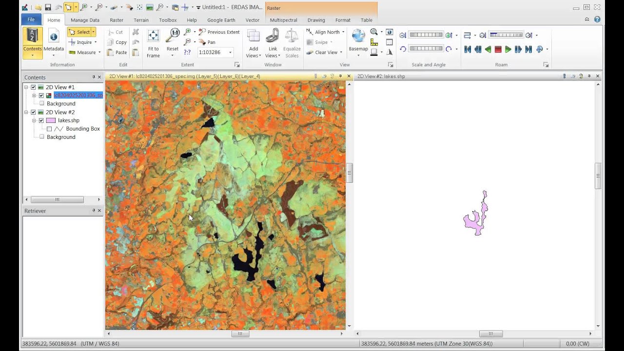 Converting between AOIs and Shapefiles in ERDAS IMAGINE - YouTube