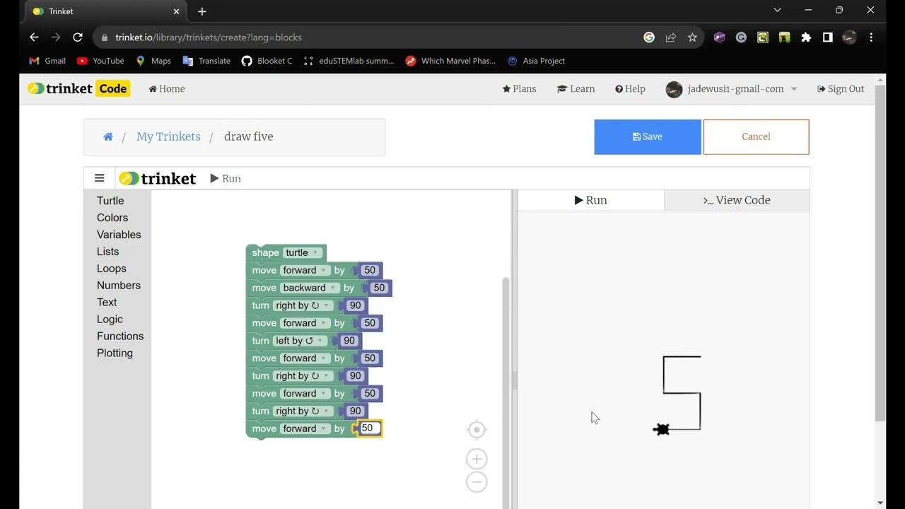 eduSTEMlab: Jayden Draws 5 with Python Turtle - YouTube