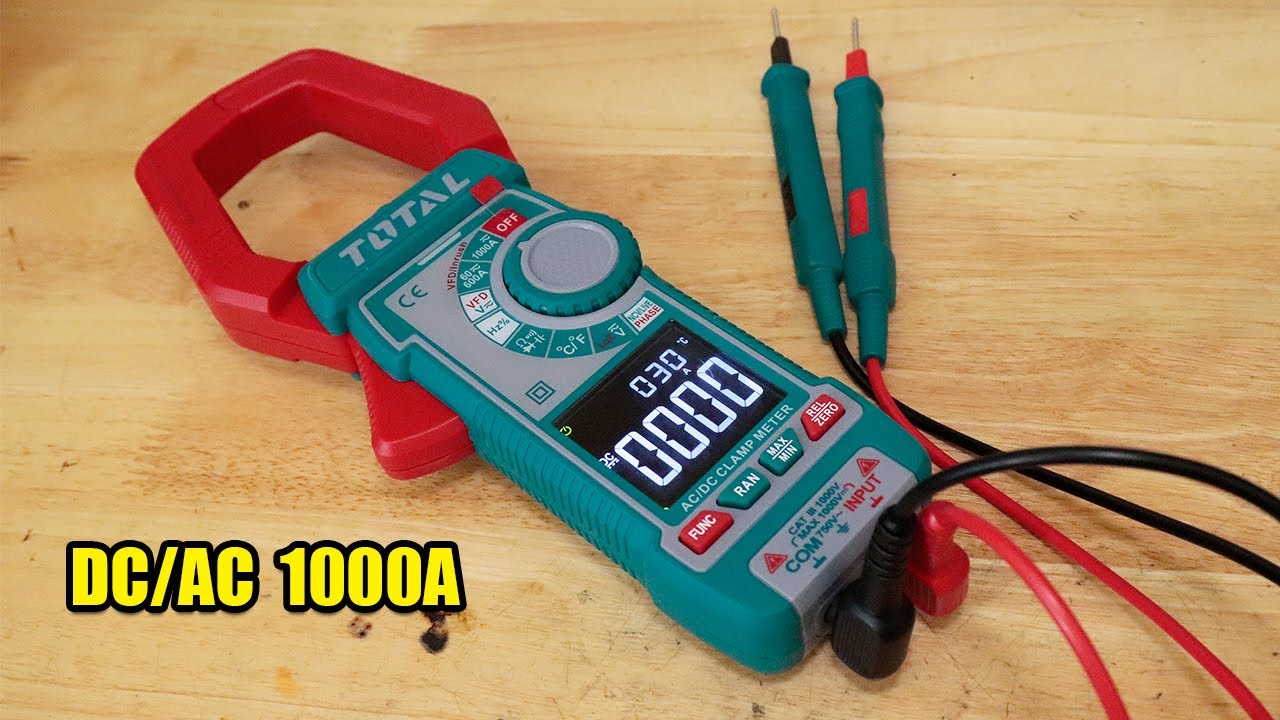 Review TOTAL DC AC 1000A Clamp Meter TMT7610002 Professional tools ...