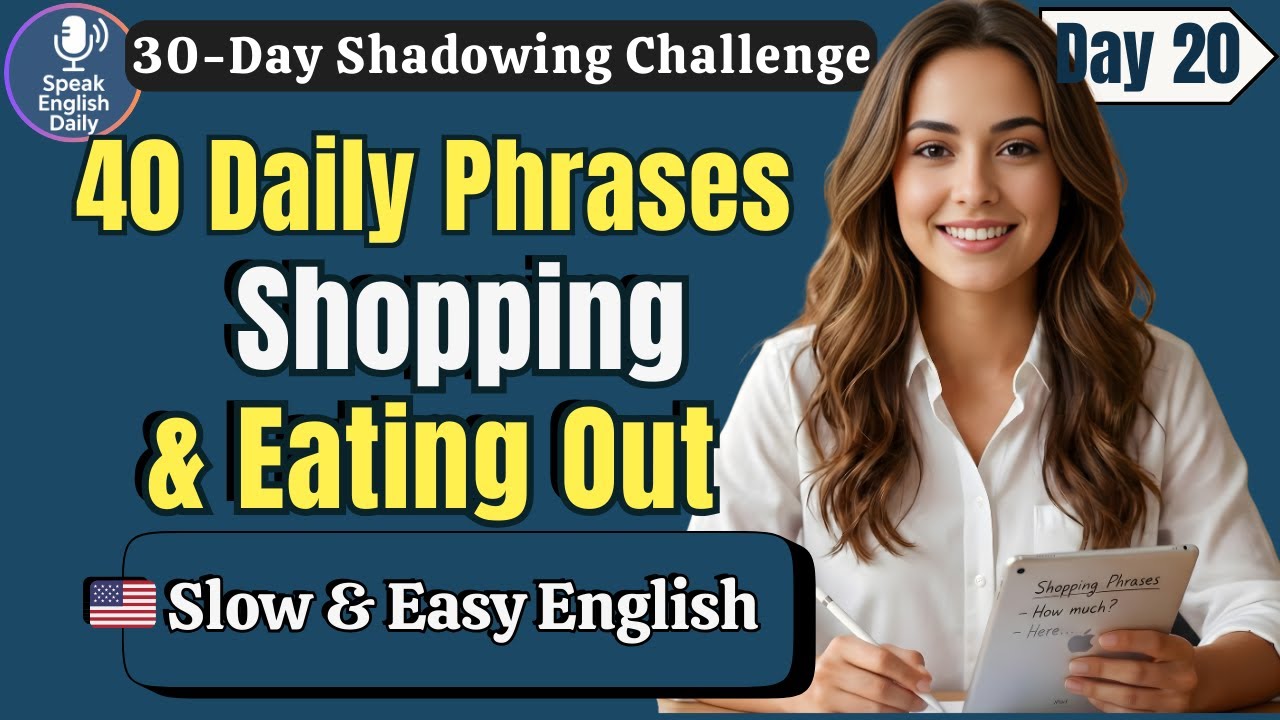 Learn English FAST – 💬 40 Real Phrases for Shopping & Food – Day 20 ...
