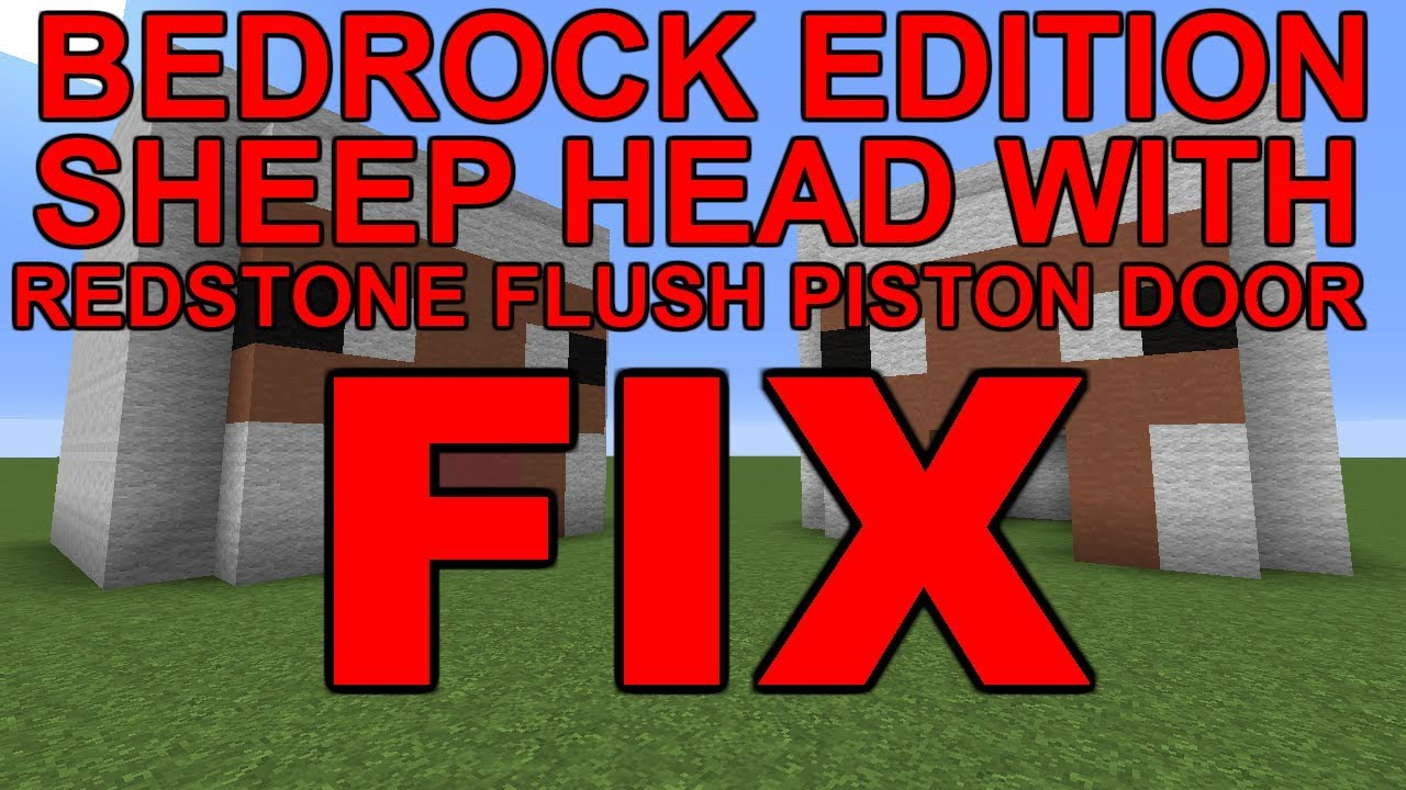 BEDROCK EDITON FIX FOR PISTON DOOR - Minecraft Tutorial - Sheep Head ...