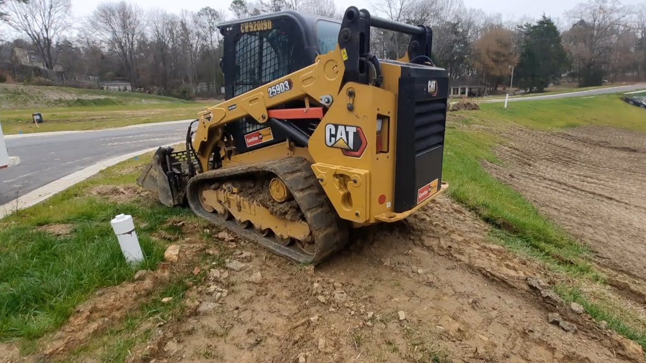 Touching up the pond backfill - YouTube