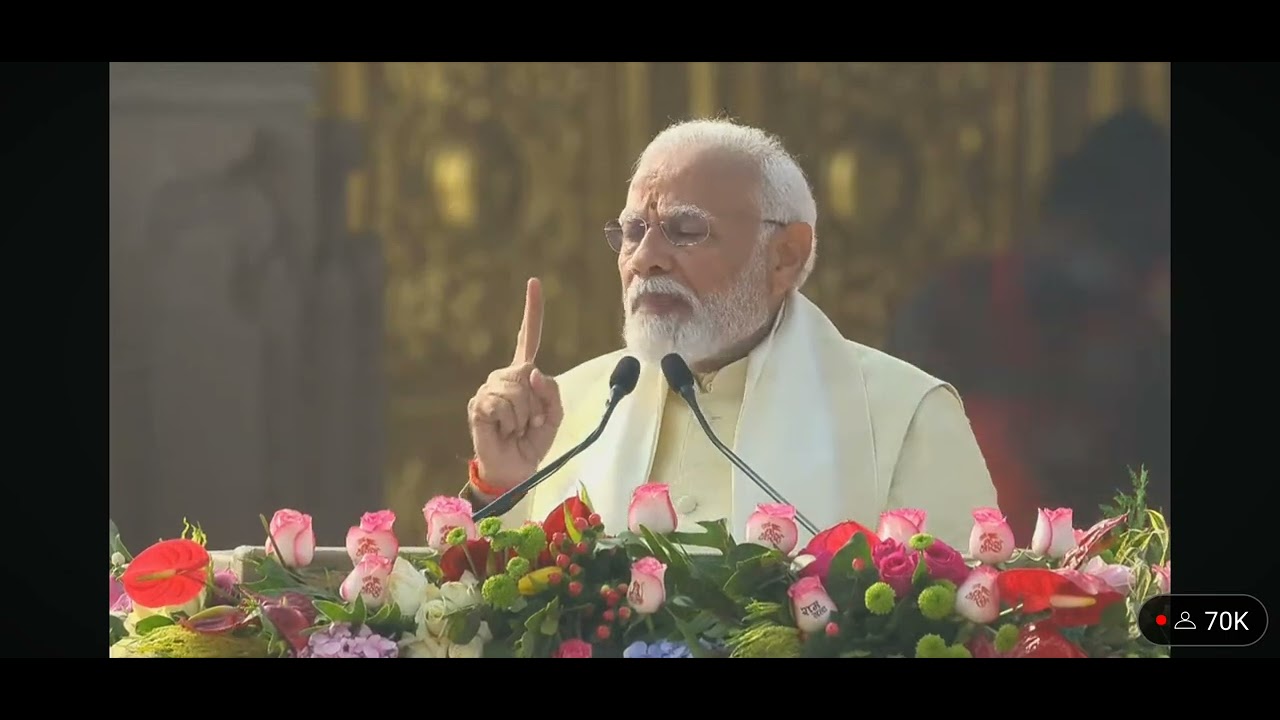 Modi Ji Speech after Pran Prathishtha in Ayodhya... - YouTube