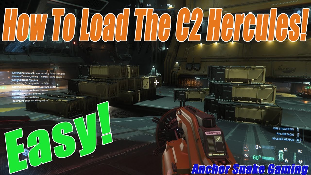 Star Citizen, How to Load C2 Hercules Cargo Easy, Load Dark Cargo ...