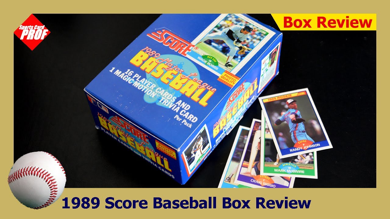 1989 Score Baseball Box Review - YouTube