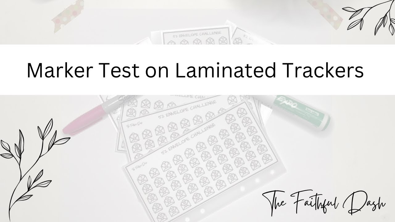 Testing Markers on Clear and Matte Laminated Trackers - YouTube