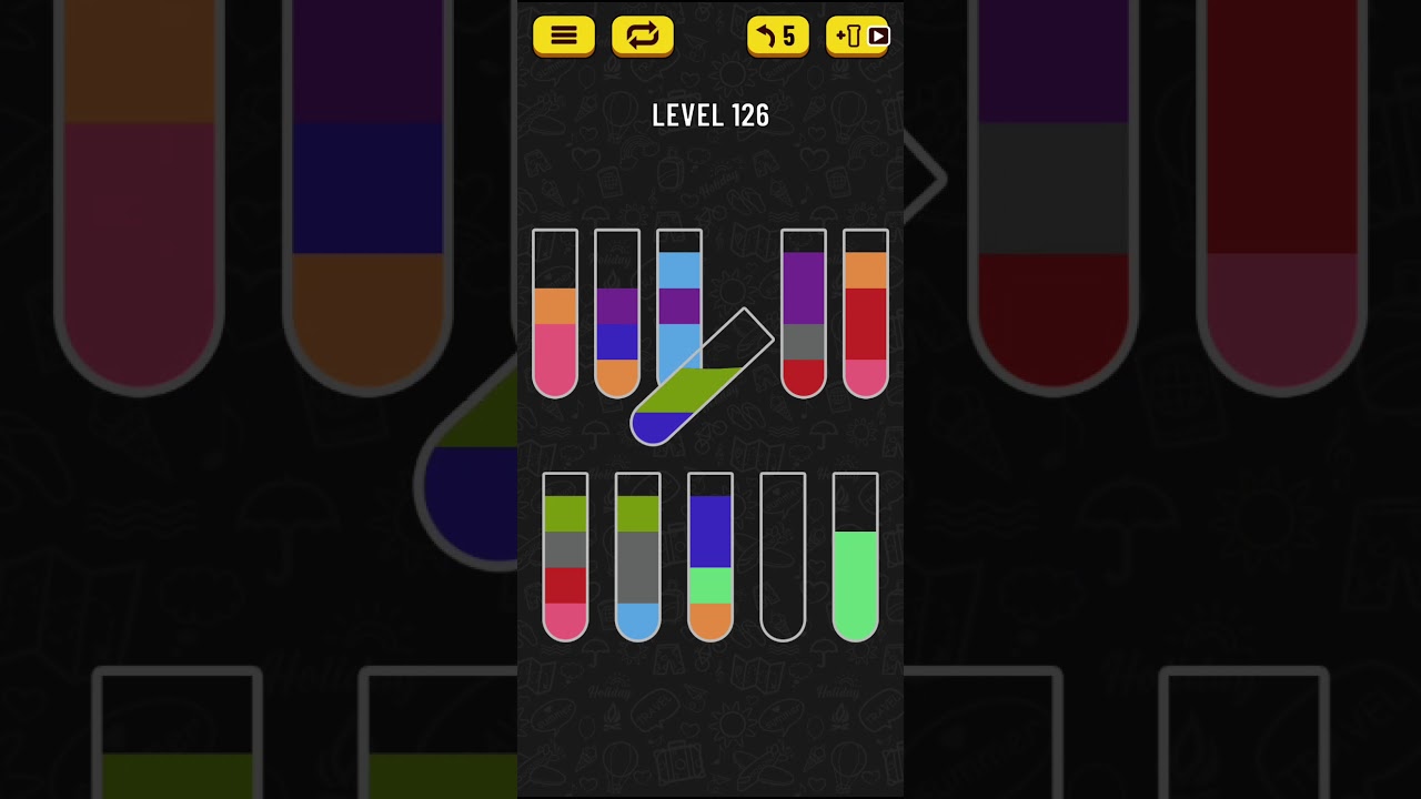 Water Sort Puzzle - level 126 - YouTube