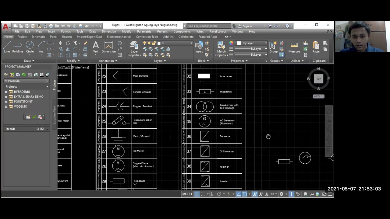 Pembuatan Simbol Electric Gambar Teknik pada AutoCad Electrical 2019 ...
