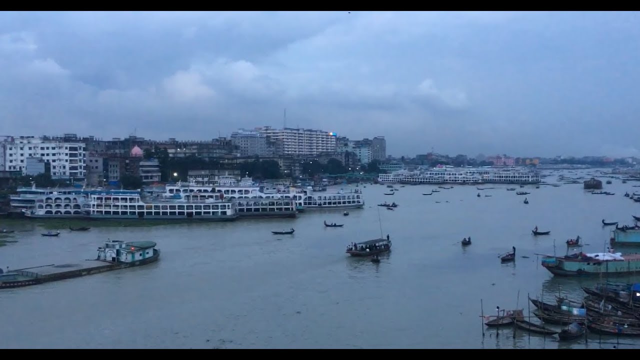 View of Sadarghat Launch Terminal Area || Dhaka River Port - YouTube
