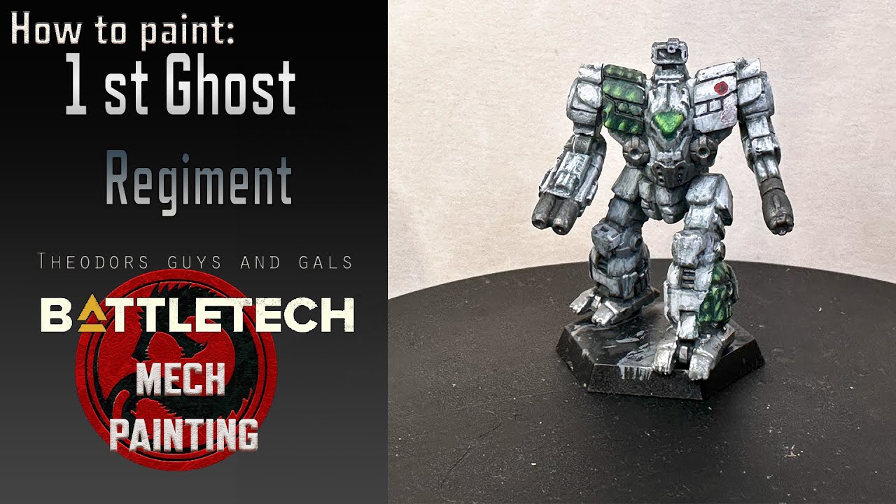 How to paint: 1st Ghost regiment // Battletech miniature painting - YouTube