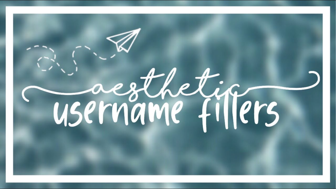 50 username fillers - YouTube