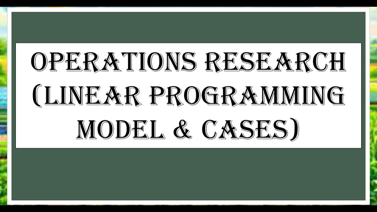 Some cases in Linear Programming Model Infeasibility and Unboundedness ...