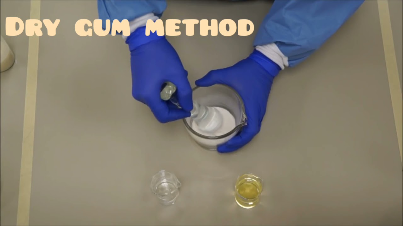 Dry and wet gum method for preparation of emulsion - YouTube