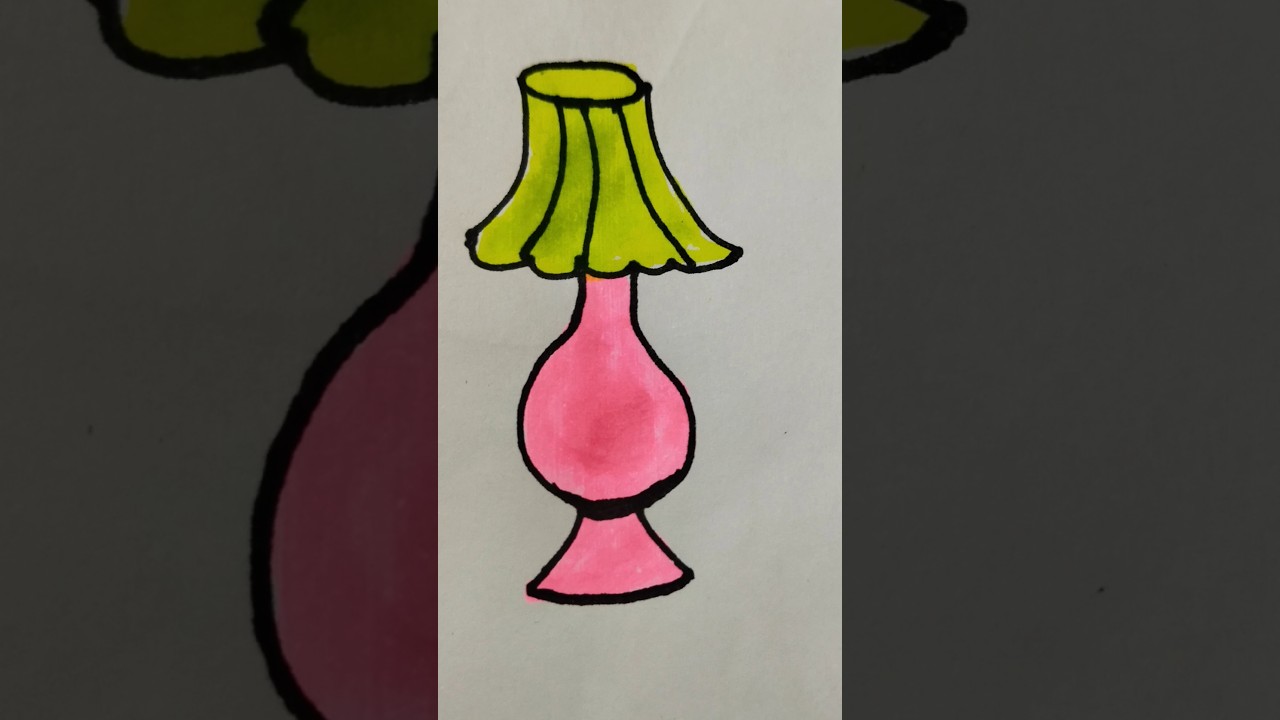 How to draw a simple lamp ## easy drawing - YouTube
