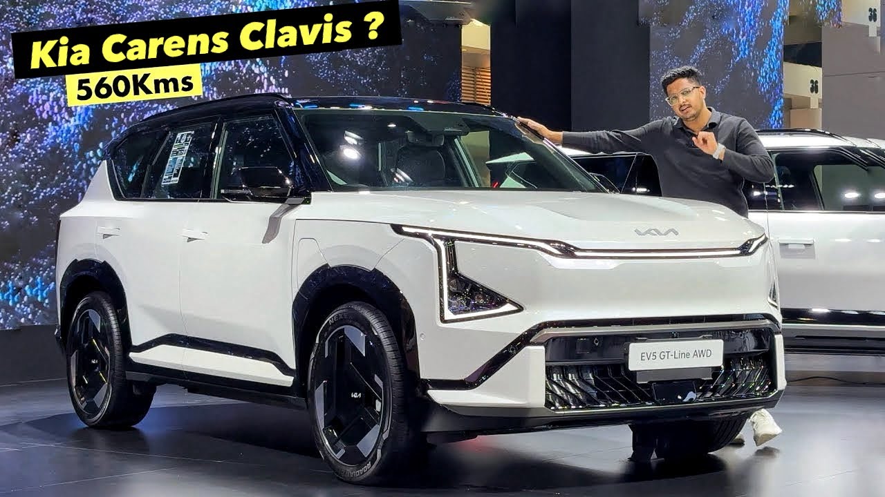Kia Ev5 GT Line AWD 2025 Detailed Review: Interiors & 550 Kms Range ...