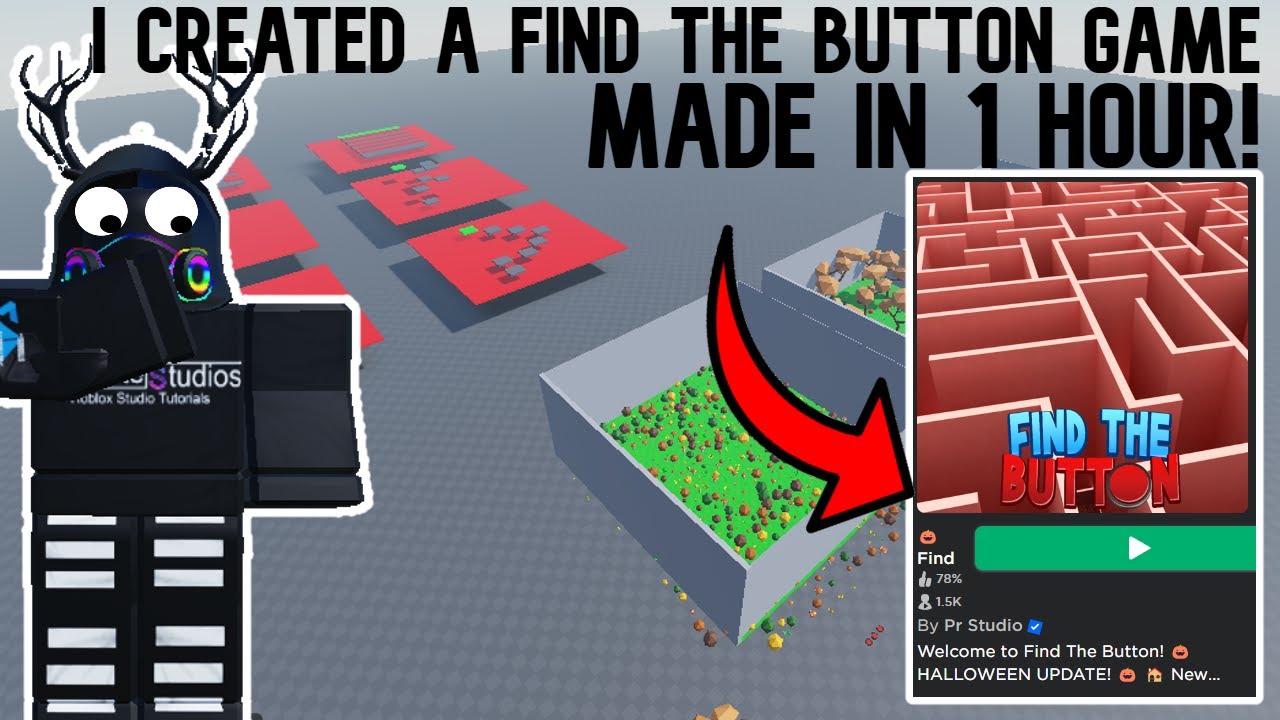 I Made a Find The Button Game In 1 Hour! | ROBLOX - YouTube