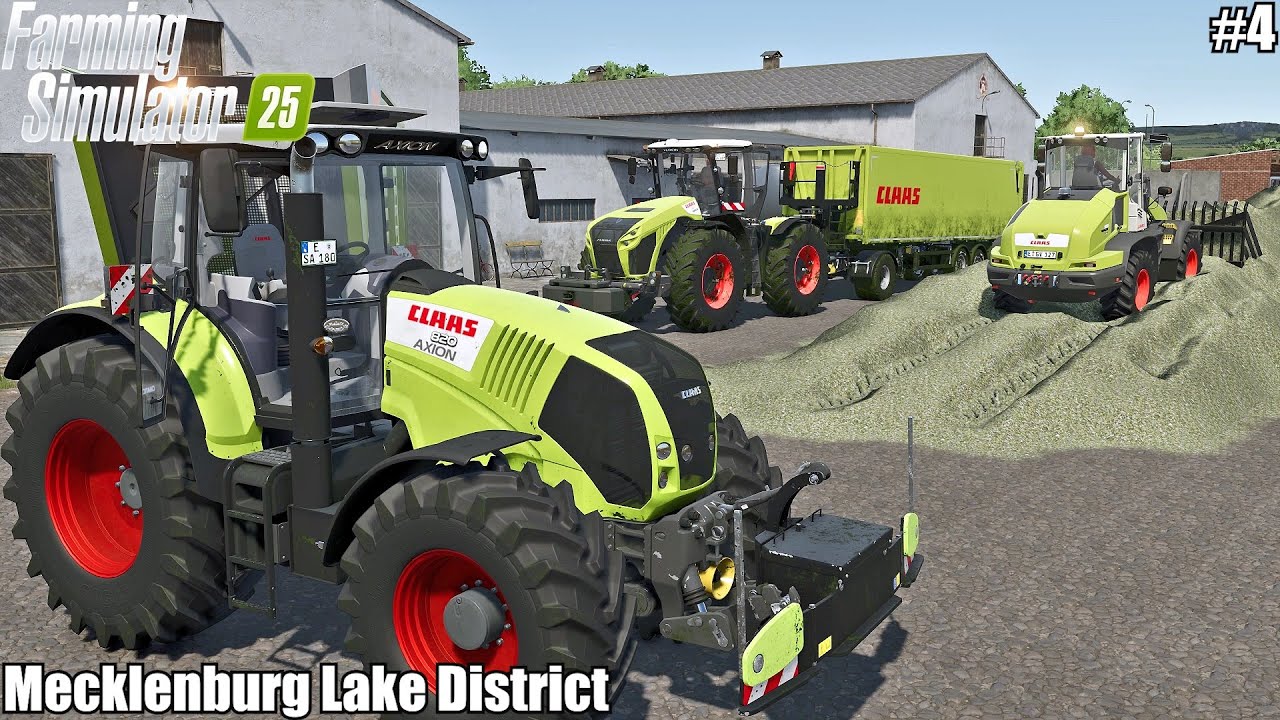 HAULING SILAGE TO THE FARM AND LEVELING SILO BUNKER W/CLAAS TRACTORS ...