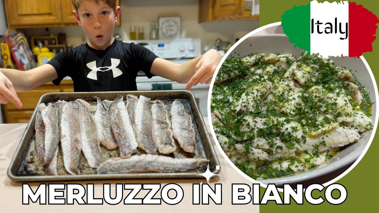 🇮🇹 American Kids Make Merluzzo in Bianco | Food 213 of 1000 - YouTube