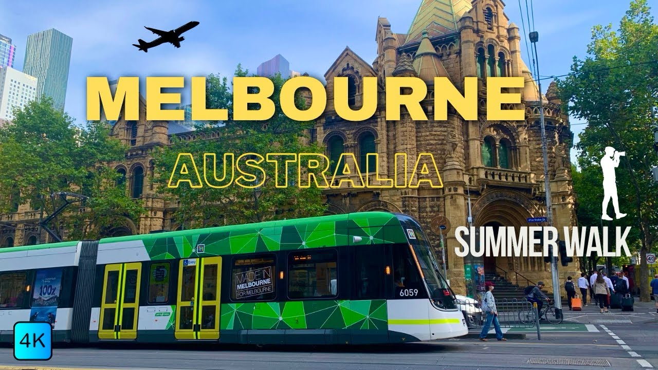 Melbourne CBD Australia summer walk 4K |Melbourne walk 4K - YouTube