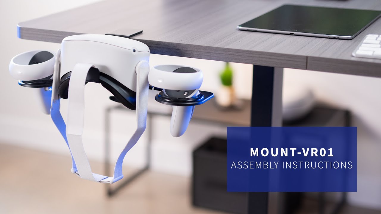 MOUNT-VR01 Clamp-on VR Headset Stand Assembly by VIVO - YouTube
