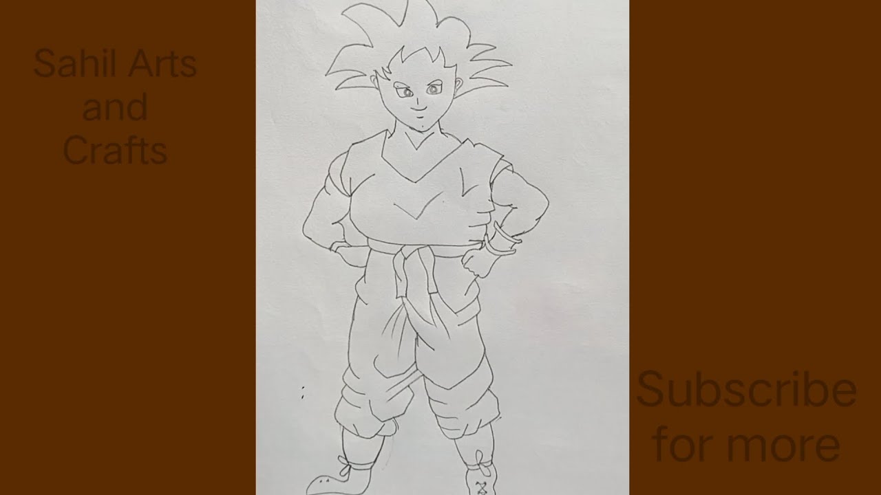 How to draw a Goku's drawing || Enemy drawing kaise banaye?? || # ...