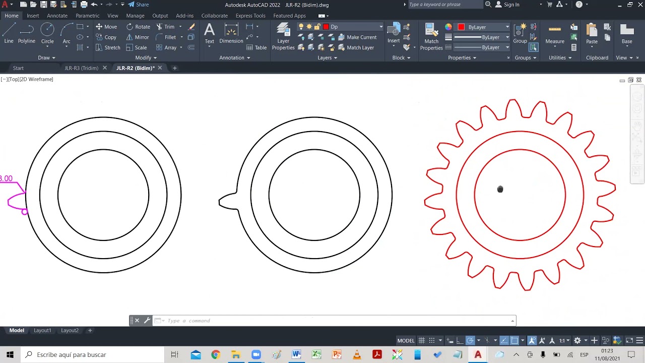 Cómo diseñar una pieza mecánica en Autocad en 5 pasos - YouTube